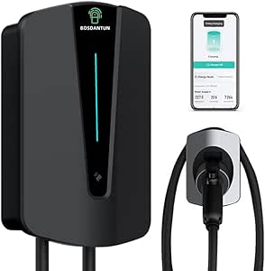 Amazon.com: BOSDANTUN Home Level 2 EV Charger 48 Amp 240V Indoor/Outdoor EVSE Electric Vehicle ...