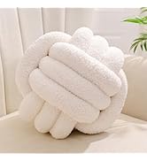 Yhoelata Coussin Noeud Blanc Lait, Coussin Rond Decoration Chambre ...