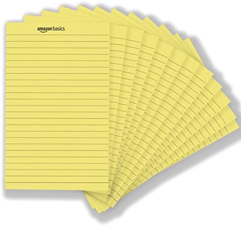 amazon basics Wide Ruled 5X 8 - Inch 50-Sheet Lined Writing Note Pad ...