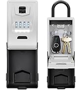 Amazon.com: HUANLANG Key Lock Box Wall Mount,Outdoor Combination Lock ...