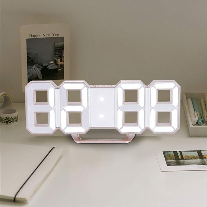 Buy OTIPORTER 3D Led Digital Alarm Clock Auto-Adjustable Brightness ...