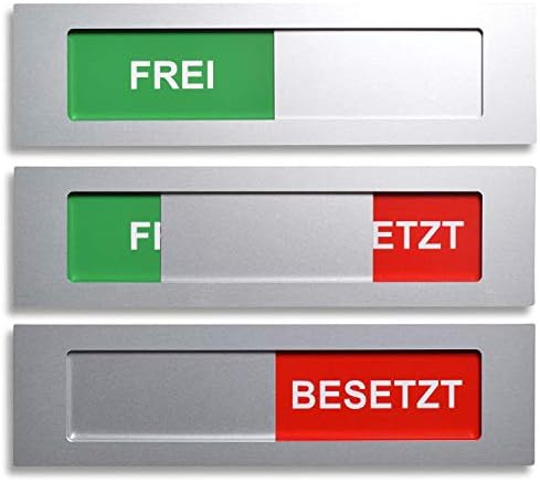 Frei - Besetzt Schild Modell L aus Aluminium - Mit Schieber ...