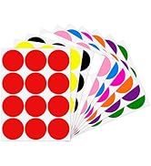 Amazon.com : Ouzoustate 3500 Colored Dot Stickers - 3/4 Inch Circle ...