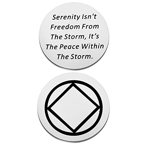 FEELMEM Narcotics Anonymous Pocket Token NA Sobriety Gift Serenity ...