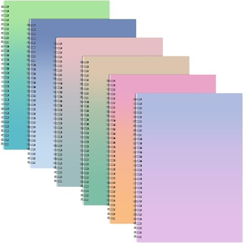 Amazon.com : Fuutreo 6 Pcs Spiral Notebook for Work B5 10.5 x 7.45 Inch ...