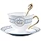 Amazon.com | LE POTOCIO Euro Style Bone China Tea Cup and Saucer Set, Tea Coffee Cups and ...