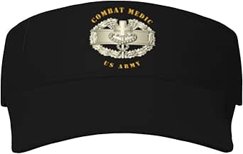 Combat Medic Badge Sports Sun Visor Hats Adjustable Sun Caps for Men ...