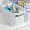 Amazon.com: mDesign Deep Plastic Bathroom Bin with Handles - Storage ...