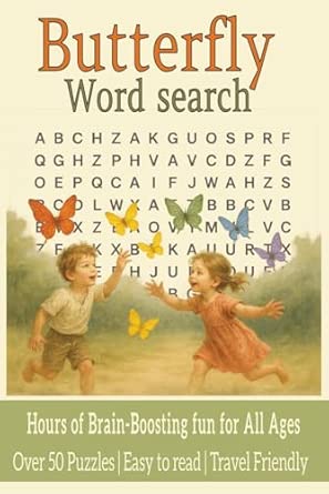 Butterfly Word Search Puzzle Book: Word Searches with Easy-to-Read ...