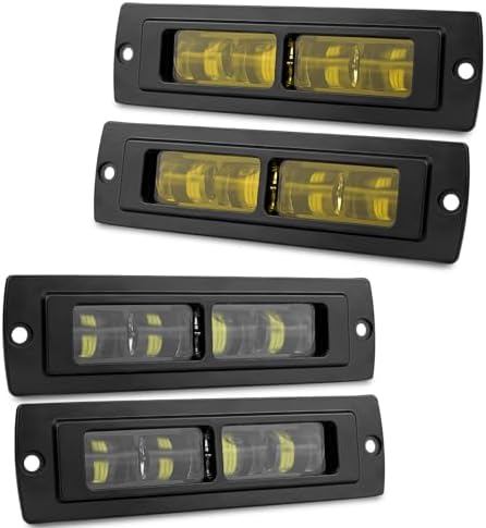 Amazon.com: DERI White and Yellow 7 Inch Flush Mount LED Pods Flush ...