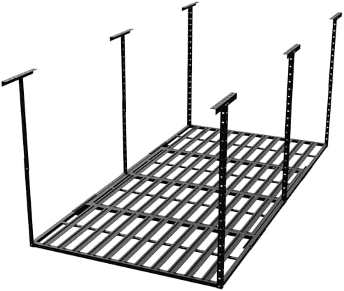 ComfyCorner Overhead Garage Storage Rack 4x8, 750LBS Weight Capacity ...