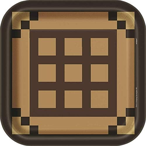Amazon.com: Unique Minecraft Square Paper Dinner Plates, 9" x 9 ...