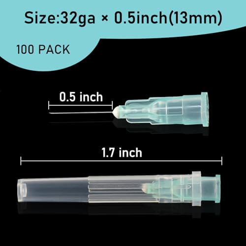 Snapklik.com : 32 Gauge 1/2 Inch Needlr Luer Lock Dispensing Accessories