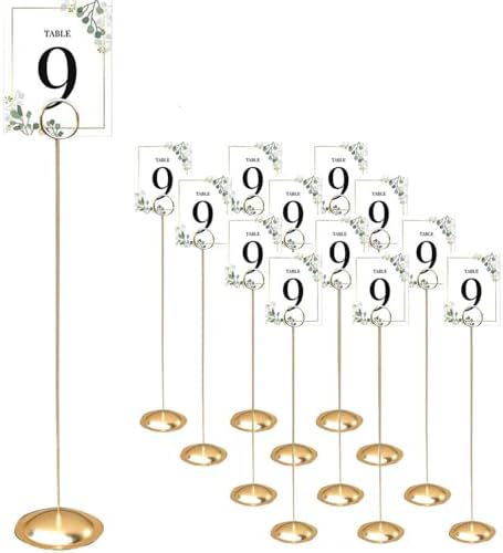 Amazon.com: BARsics 12pcs Gold Premium Table Place Card Holders with ...