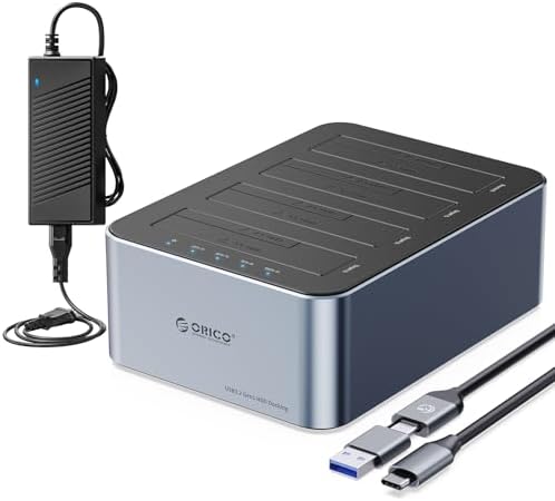 ORICO Hard Drive Docking Station 4 Bay Aluminum Hard Drive Duplicator ...