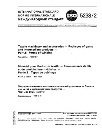ISO 5238-2:1983, Textile machinery and accessories - Packages of yarns ...
