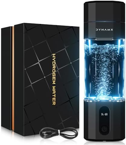 【6000PPB】 DYNAMX Hydrogen Water Bottle, Portable Hydrogen Generator ...
