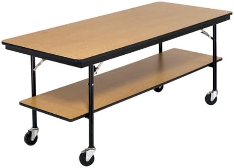 Amazon.com: AmTab Mobile Folding Buffet Table w/ Laminate Top (30" W x ...