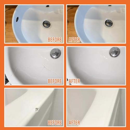 Snapklik.com : Porcelain Repair Kit White, Sink & Tub Repair Kit To ...