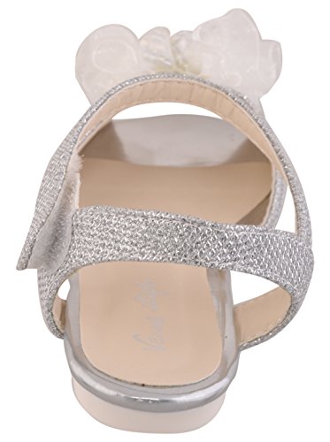 Buy VENUS STEPS Girls' Silver Synthetic Outdoor Sandals - 10.5 UK at ...