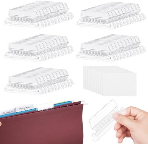 Amazon.com : 50 PCS File Folder Tabs, File Folder Labels for Hanging Folders Inserts File Tabs ...
