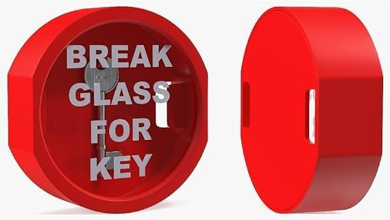 Emergency Break Glass Key Box with Hammer and Holder: Buy Online at ...