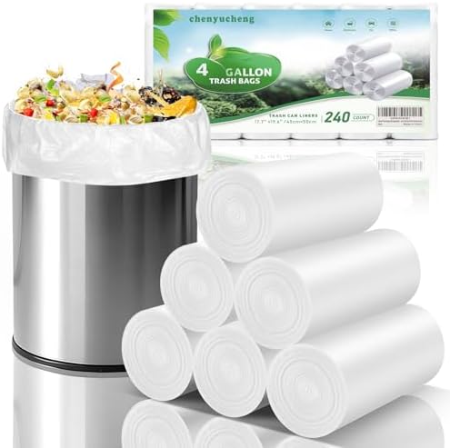 Amazon.com: Small Trash Bags Biodegradable 4 Gallon-White - Small ...