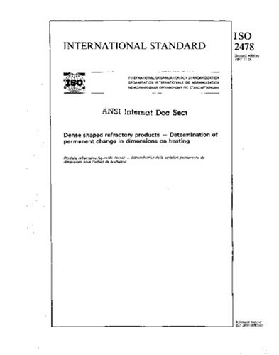 ISO 2478:1987, Dense shaped refractory products - Determination of ...