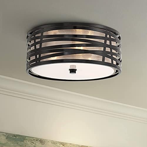 Possini Euro Design Cassia Modern Industrial Ceiling Light Flush Mount ...