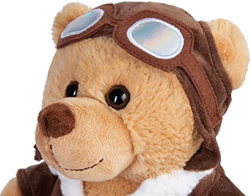 BRUBAKER Teddy Bear Pilot with Aviator Glasses and Pilot Outfit in ...