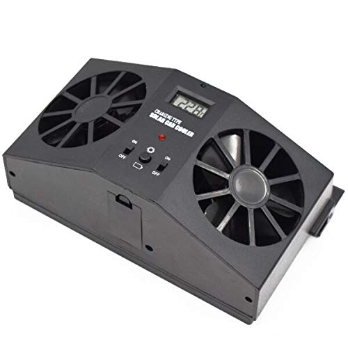 Buy FidgetGear Spiffy Black Solar Dual Fan Car Front/Rear Window Air ...