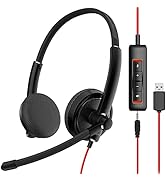 Amazon.com: NUBWO HW02 USB Headset with Microphone Noise Cancelling &in ...