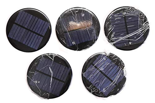 Pack of 5 /Solar for DIY/Solar Panel 6v-80mah / Solar Panel in Circle ...