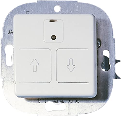 OPUS 774.614.02 Pure White 1 Electronic Roller Shutter Switch, Colour ...
