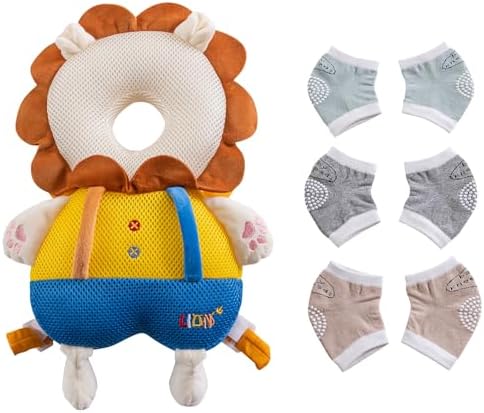 Amazon.com : Baby Head Protector Cushion Backpack with 3 Baby Knee Pads ...