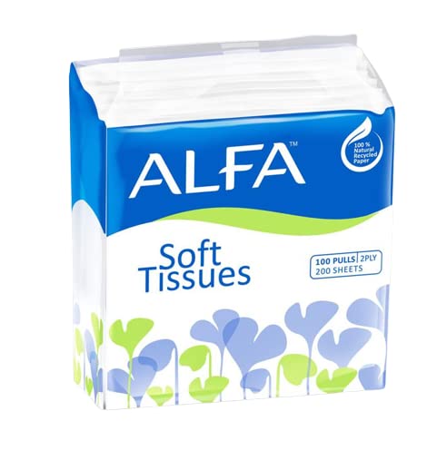 ALFA PREMIUM SOFT TISSUES | 2 Ply Face TIssue paper 100 pulls 200 ...