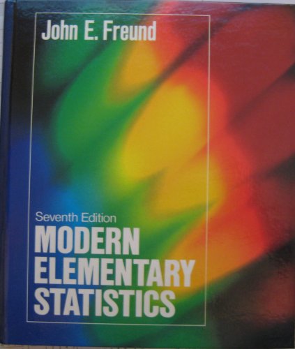 Modern Elementary Statistics: John E. Freund: Amazon.com: Books