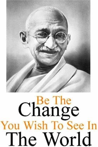 Amazon.com: ConversationPrints GHANDI CHANGE GLOSSY POSTER PICTURE ...
