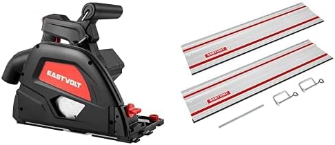 Eastvolt 6-1/2" Plunge-cut Track Saw, 0-45°Bevel Adjustment, 5500RPM ...