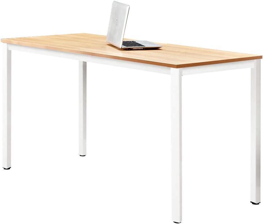 DlandHome 138 * 55cm Large Computer Desk/Dining Table, Composite Wood ...