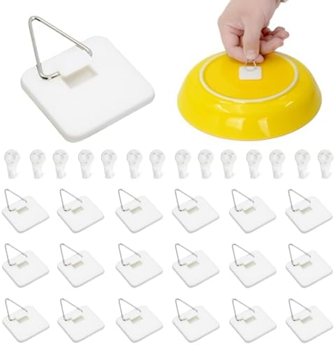 Amazon.com: Invisible English Disc Adhesive Medium Plate Hanger Set (4 ...