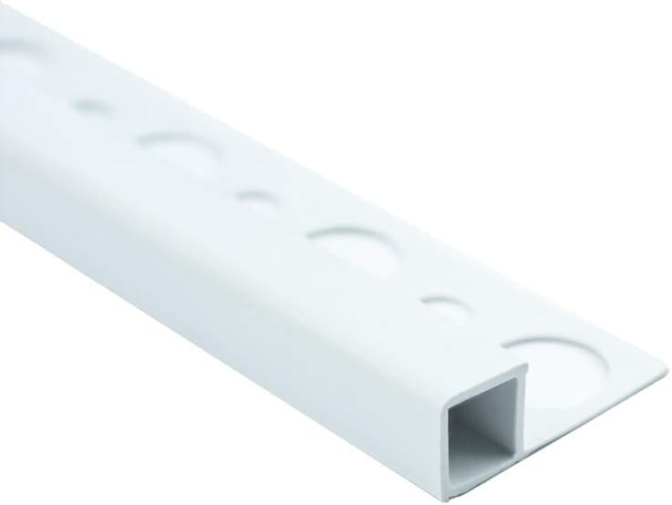 5x PVC Quadrat Fliesenschiene Fliesenprofil Kunststoff Schiene weiß ...