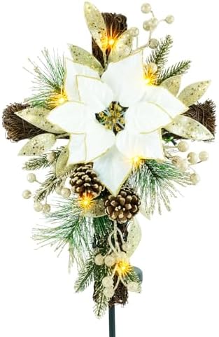 Amazon.com: YULETIME 36" Christmas Cross Stake, Solar Powered with 15 ...