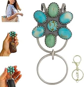 Amazon.com: Turquoise Bloom Bag Clip Key Holder – Find Your Keys with ...