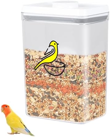 APITOS Pet Food Container, Airtight Bird Seed Storage Container,Bird ...