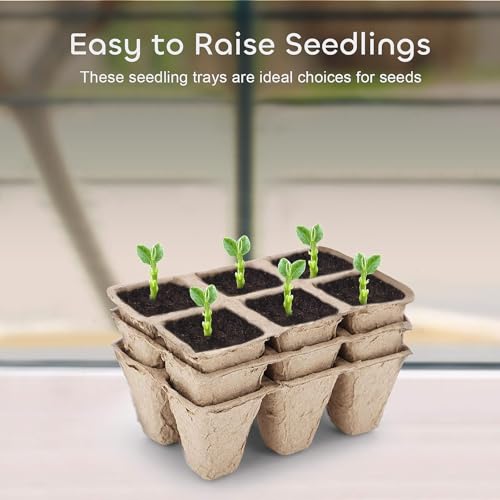 Plant Tray 120-Cell Peat Pot Starter Kit - Biodegradable Seed Trays ...
