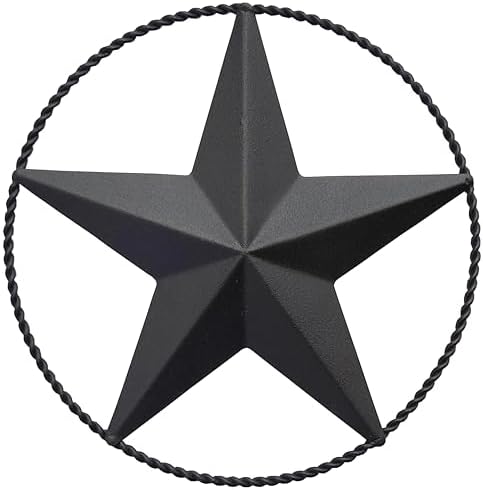 Amazon.com: JoyEvy 15.5” Black Barn Star Wall Decor,Metal Stars for ...