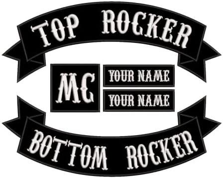 Amazon.com: Custom Patch Vest Biker Motorcycle Rocker Name Patches ...
