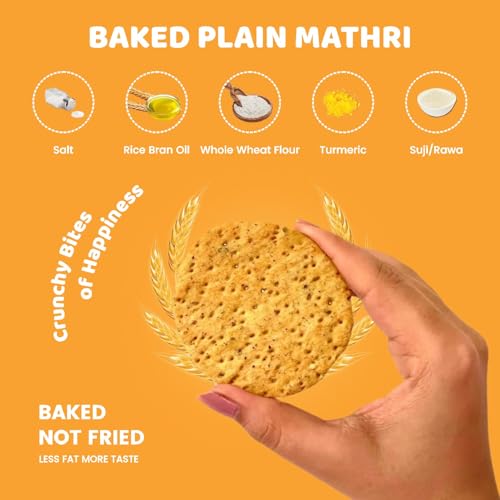 Smart Snacks Baked Plain Mathri, Whole Wheat Traditional Indian ...