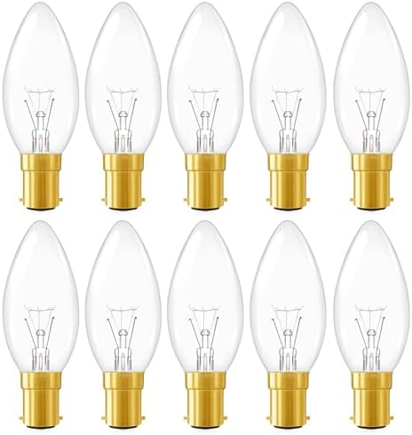 SCNNC B15 Candle Bulb C35 Dimmable 230 V, 400LM Warm White 2700K Candle ...